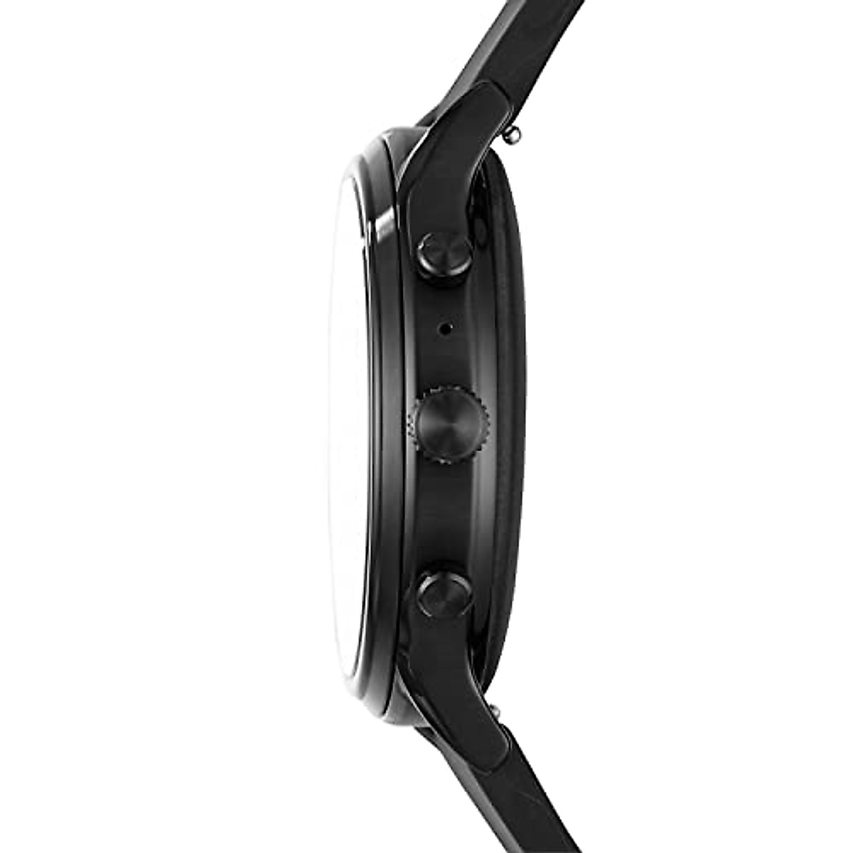 Fossil 44mm Gen 5 Carlyle Stainless and Silicone Touchscreen Smart Watch with Heart Rate, Color: Black (Model: FTW4025)