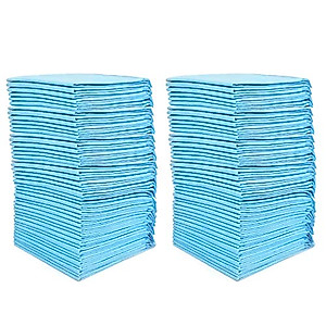 CALPALMY (100 Pads) Ultra Absorbency Pet Toilet Training Pads 18" x 13" Moisture Locking Technology Turns Liquid into Gel - Perfect for Rabbits and Guinea Pigs