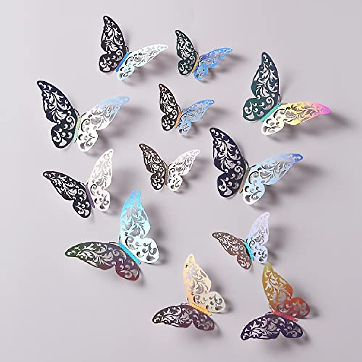 36PCS 3D Butterfly Wall Stickers Mural Stickers 2021 Newest Style, Premium Butterfly Cake Decoration Butterfly Wall Decor Garland Decor Balloon Decor Party Decals For Baby Shower Birthday Kids Girls