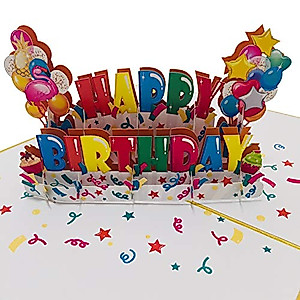 Happy Birthday Pop Up Card by DEVINE Popup Cards | 3D Birthday Card for Kids Mom Dad | Pop Up Birthday Cards for Women | Funny 3D Greeting Cards Love