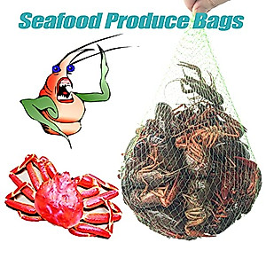 STAYWILD 100 PCS Onion Potato Garlic Storage Bag-20 Inch Seafood Boil Bags | Fruit Vegetables Reusable Mesh Produce Storage Bags | Mesh Cooking Boil Bags for Crab Clam Shellfish Crawfish