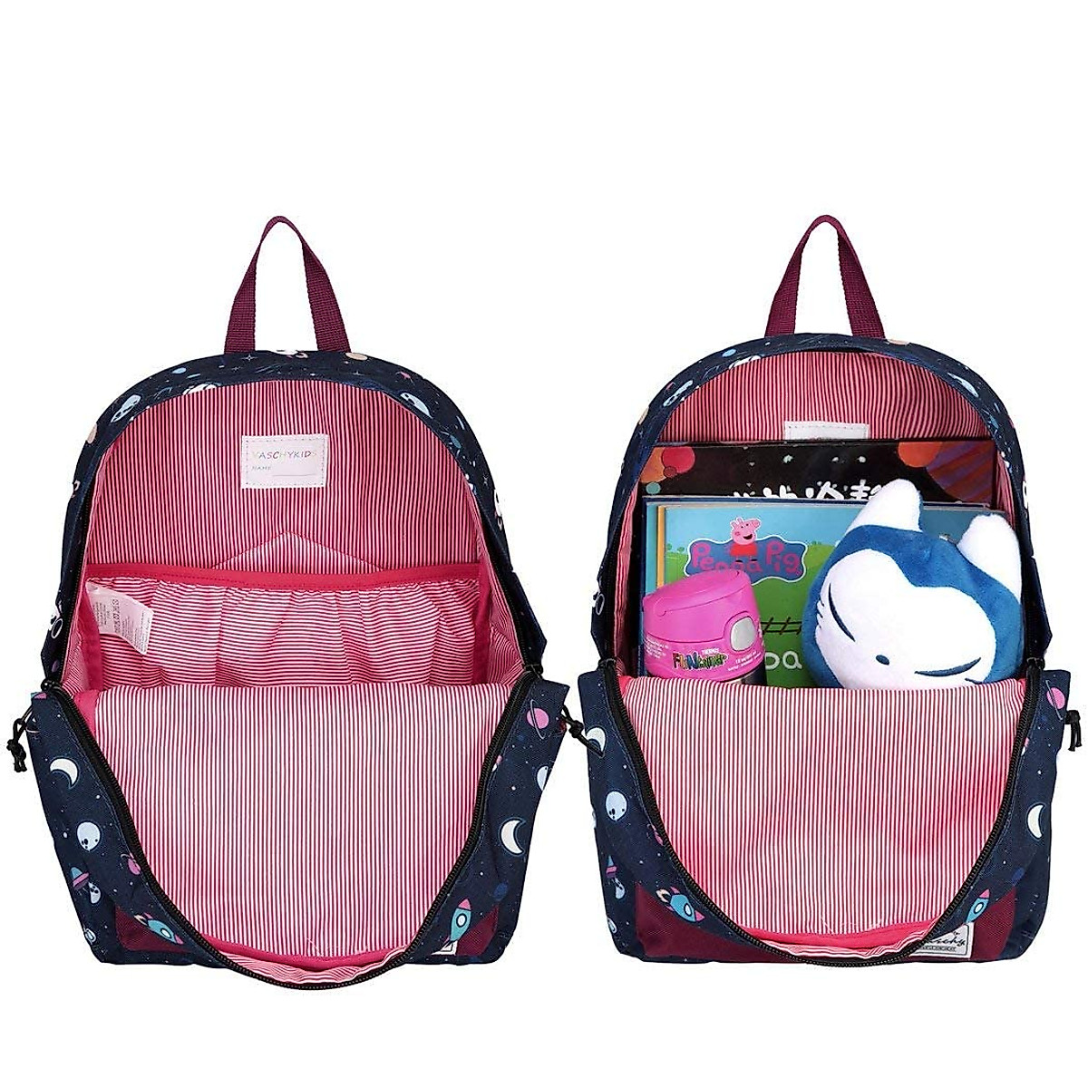 VASCHY Preschool Backpack and Cute Neoprene Lunch Bag Bundle