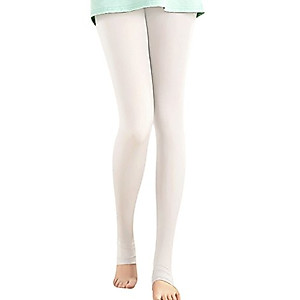 Women's Soft Leggings Golf Sun Protection Pants Leggings Compression Stockings White