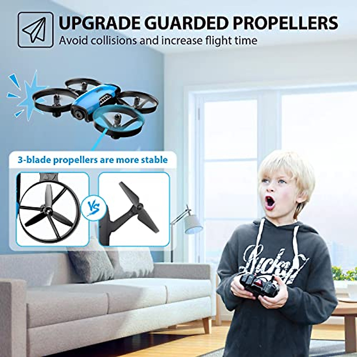 Ficinto U61W Mini Drones with Camera for Adults, Ranger Plus, 40 Mins Flight, Altitude Hold, Headless Mode, One Key Start