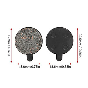 Brake Pads, Semi Metal Bike Brake Pads 4 Pairs Brake Disc Rotor Pad for 10inch Electric Scooter
