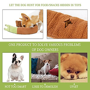 Andiker Dog Squeaky Toy, Dog Snuffle Toy with 3 Noisemakers Cute Snail Shape Dog Puzzle Toys IQ Training Treat Dispenser for Dog to Release Stress and Kill The Boring Time (Green)