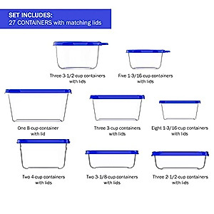Chef Buddy 54-Piece Food Storage Container Set with Air Tight Lids, pc, Blue