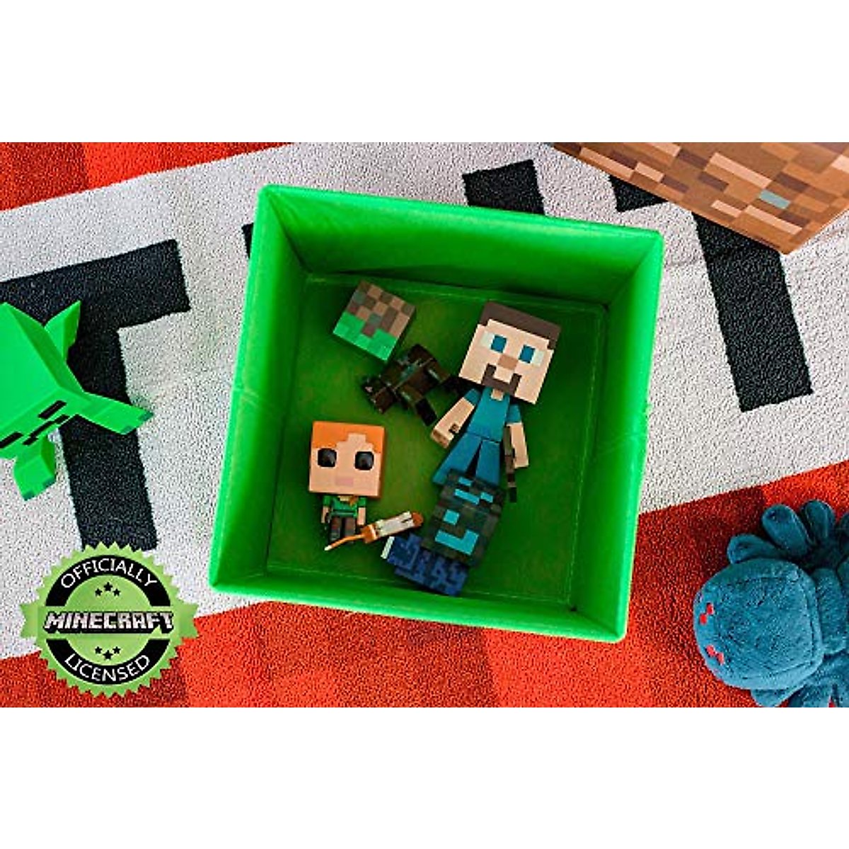 Minecraft Creeper Storage Cube Organizer Storage Cube | Creeper from Cubbies Storage Cubes | Organization Cubes | 10-Inch Square Bin