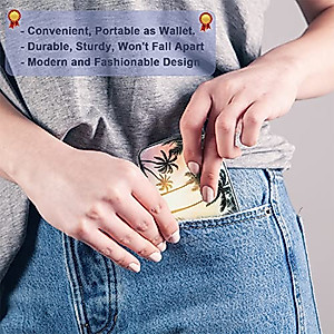 Oirtmiu RFID Blocking Credit Card Holder, Mini Aluminum Card Wallet, Slim Metal Hard Card Case, ID Case, Business Card Case for Women- 8 Slots