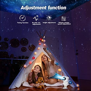 Astronaut Light Projector, Galaxy Star Projector Night Light, Ceiling Projector for Kids with Nebula, Aurora. Timing and Remote. for Bedroom, Living Room, Gaming Room.