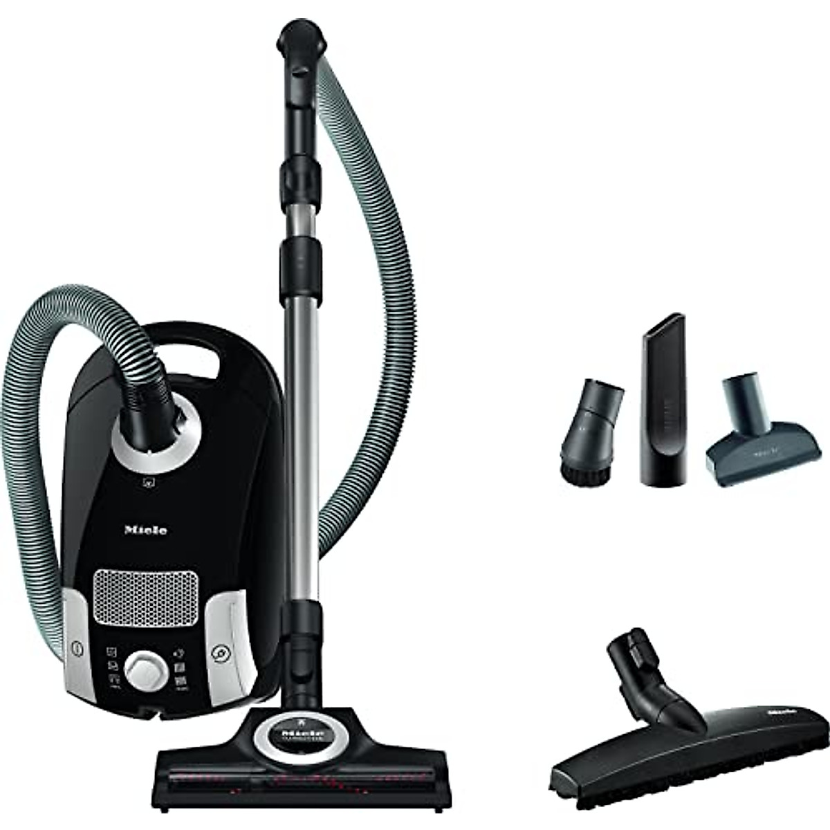 Miele Compact C1 Turbo Team Bagged Canister Vacuum, Obsidian Black