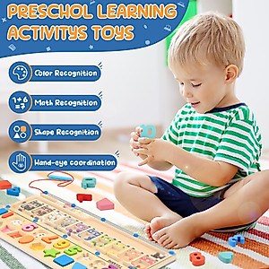 TeSabMi Montessori Screwdriver Board Set, Wooden Screw Driver Activities Tools Montessori Toys for 3 4 5 Year Old, Basic Skills Educational Sensory Learning Toy for Kids Toddlers Preschool