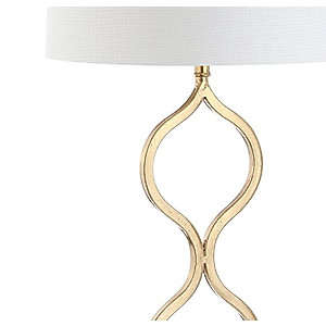 JONATHAN Y JYL3028A Levi 31.5" Metal/Crystal LED Table Lamp Contemporary Transitional Bedside Desk Nightstand Lamp for Bedroom Living Room Office College Bookcase LED Bulb Included, Gold Leaf