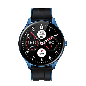 SYSMARTS Fitness Trackers,Health Sports Smart Watch with Heart Rate & Sleep Monitor,Calorie Step Counter,1.3" Touch Screen,IP68 Waterproof Pedometer Activity Trackers for Women Men (Dark Blue)