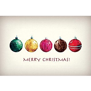 Xmas Cards Boxed/Antique Christmas Card Box Set 18 Pack Unique Merry Christmas Holiday Greeting w. Fancy, Festive Red Foil Envelopes 18 Count