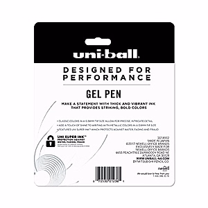 uni-ball 2004053 Gel Pens, Ultra Micro (0.38mm) & Medium (0.8mm) Points, Assorted Colors, 12 Count