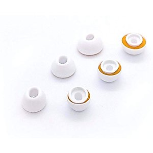 SYMBIO AirPods Pro Memory Foam & Silicone Hybrid Ear Tips. Provides Great Seal and Sound Isolation. Durable Ear Tips Easy to Keep Clean, Clicks-On, Fits Charging Case, 3 Pairs (Small, Medium, Large)