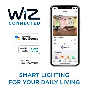 Philips Tunable White ST19 60W Equivalent Dimmable Smart Wi-Fi WiZ Connected Vintage Edison LED Light Bulb (2 Pack), Compatible with Alexa, Google Assistant, and Siri Shortcuts