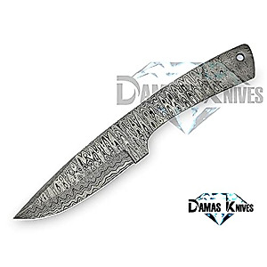 Custom Handmade Damascus Steel Skinner Knife Blank Blade for Knife Making HB 26