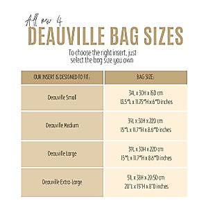 Deauville Tote Bag Organizer Large, Deauville Tote Bag Insert New Small, Customizable Premium Felt Handmade, Bag Organizer for Deauville Tote Medium (For Small Deauville, Bubblegum)
