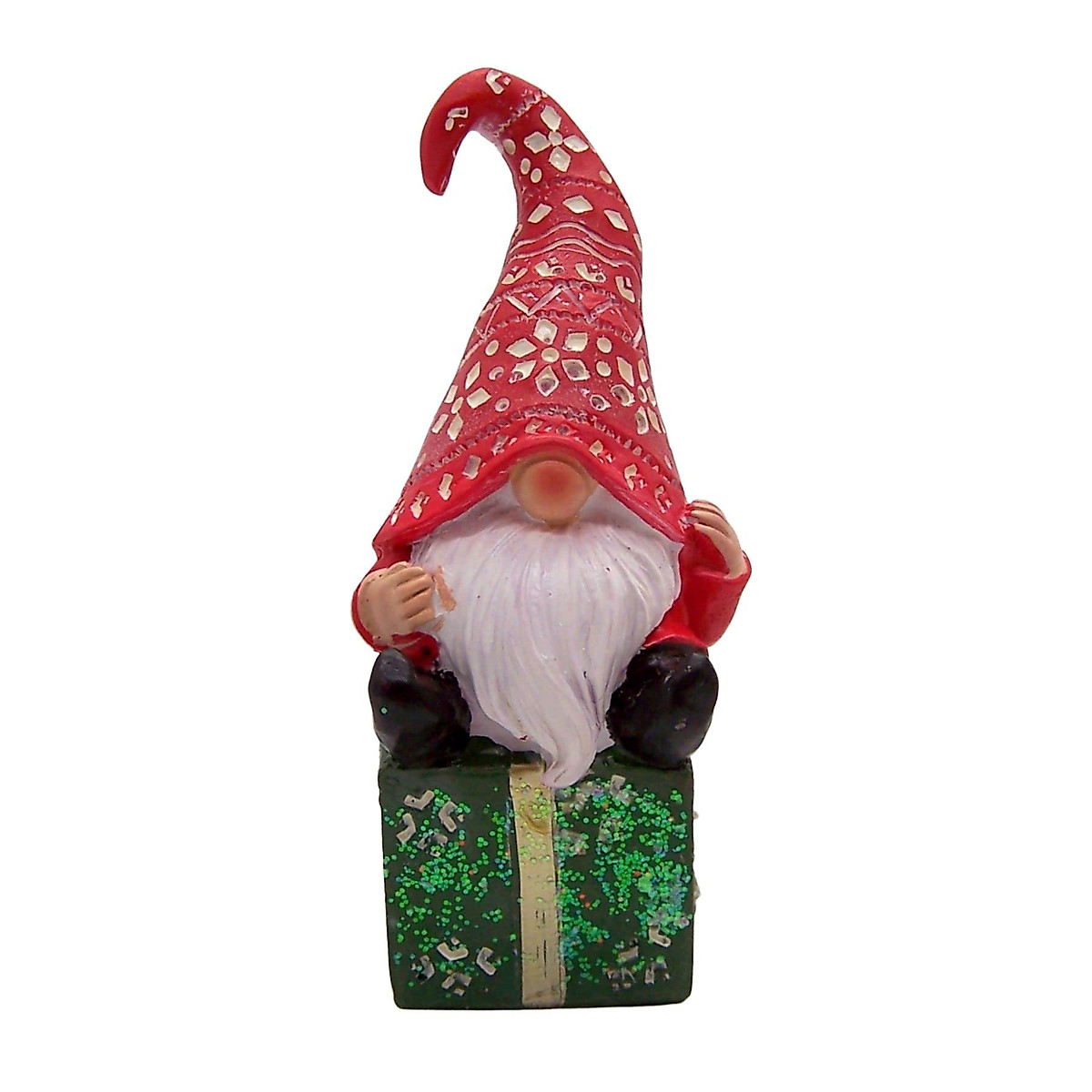 Wowser Festive Holiday Sitting Gnome Figurines, Christmas Decoration, 3 Assorted, 5 Inches