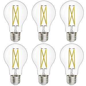 Sunco 6 Pack LED Light Bulbs A15, 7W=60W, 3000K Warm White, 800 LM, Dimmable Decorative Edison Vintage Bulbs, Indoor Outdoor, E26 Medium Base