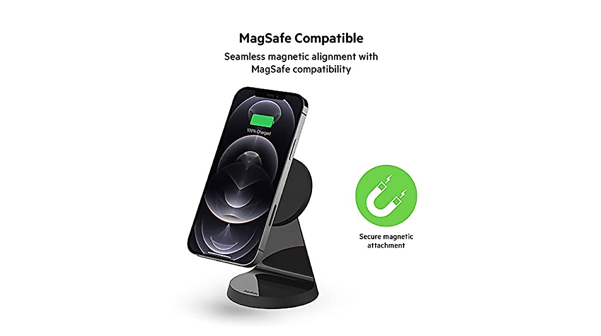 Belkin Magnetic Wireless Charger Stand for iPhone - MagSafe Compatible