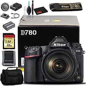 Nikon D780 DSLR Camera with 24-120mm Lens Bundle with Memory Card Kit (International Model)