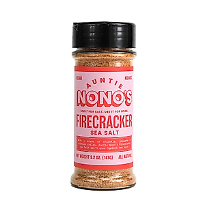 Auntie Nono’s Firecracker Sea Salt Seasoning - Hot Jalapeno Seasoning Salt - Organic Sea Salt Infused Seasoning - Spicy Salt Pepper Seasoning for Soups, Salads, Pizza, Popcorn.