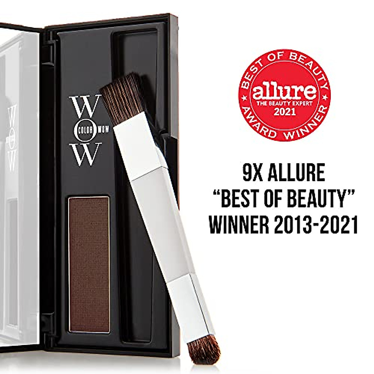 Color Wow Root Cover Up, Medium Brown - Instantly cover greys + touch up highlights, create thicker looking hairlines, water resistant, sweat resistant - No mess multi award winning root touch up