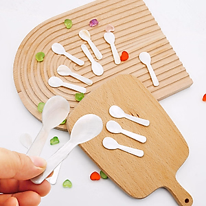 ZUDKSUY 20pcs Caviar Spoons Shell Spoons Mother of Pearl Spoons Mask Spoontea Spoons Dessert Spoons Suitable for Caviar, Jam, Ice Cream, Restaurant, Dessert