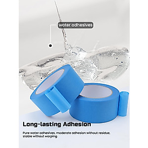 Lichamp Blue Painters Tape, 1 Pack 1.9 inch by 55 Yards Paper Tape, Blue Masking Tape for Crafts Arts