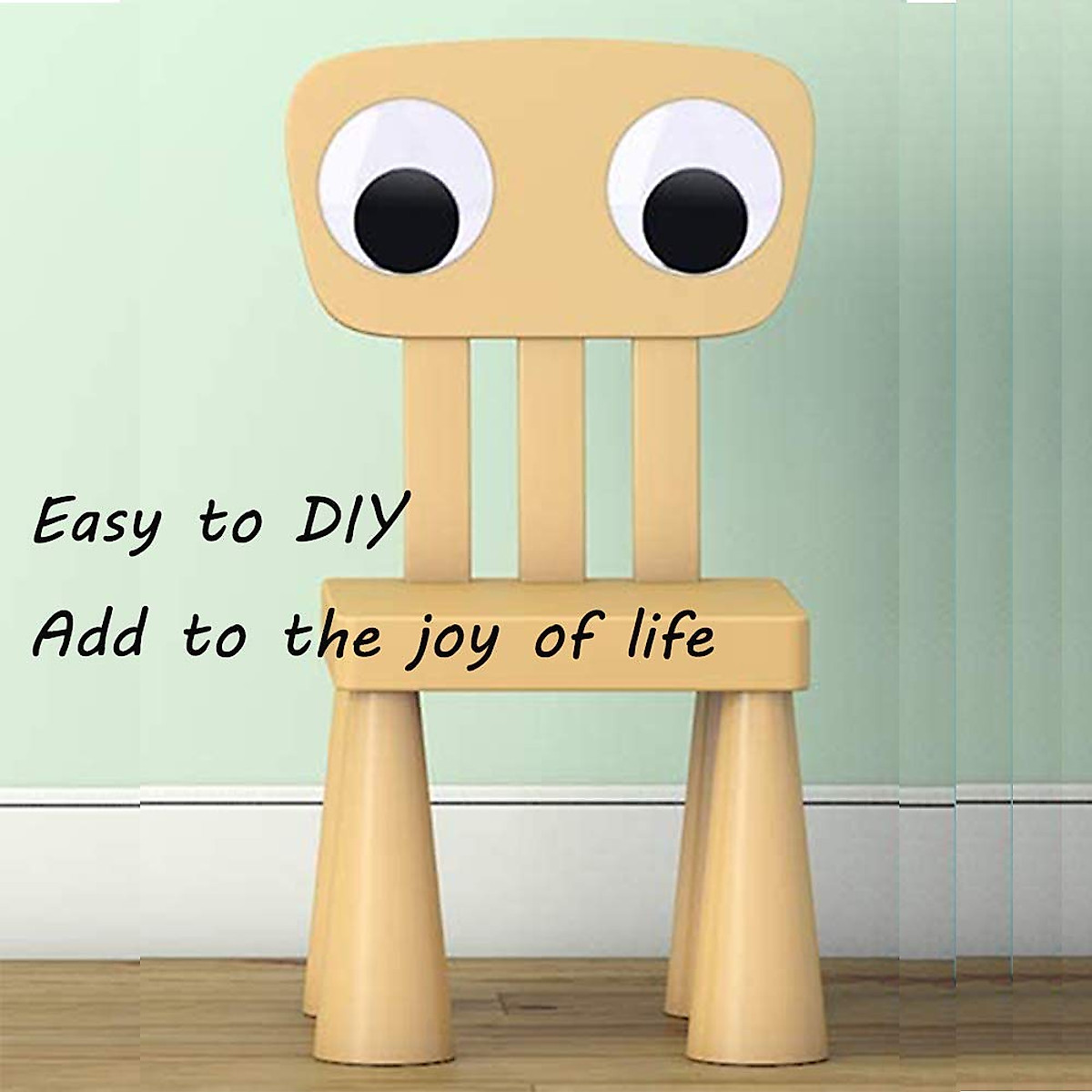 Giant Wiggle Googly Eyes with Self Adhesive Large Black Plastic Eyes for Crafts 2 Inch 3 Inch 4 Inch Set of 8