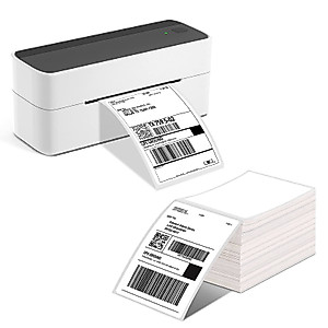 Phomemo Bluetooth Thermal Label Printer, Shipping Label - 4" x 6" Fan-Fold Labels, 500 pcs