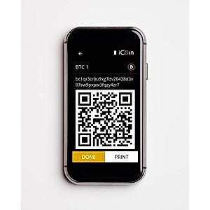 iCoin Wallet & Printer - Cold Storage Digital Crypto Hardware with 3in Color LCD Touchscreen, Secure Messaging and Digital Wallet for NFT, Crypto Currency and Tokens, All-in-one with Secure Printer