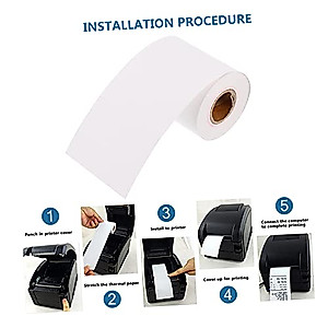 PLAFOPE 5 Rolls Rolls Glasses optometry paper lables tabs pos receipt paper thermal shipping labels thermal labels thermal view paper print paper thermal paper computer white tester