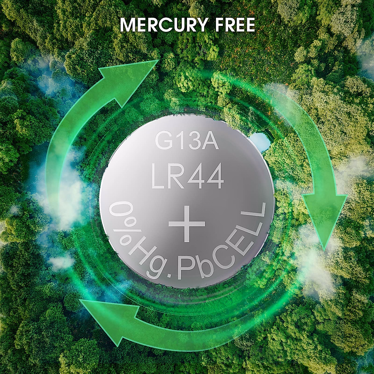 EBL LR44 Batteries, AG13 357 SR44 303 A76 Alkaline Battery 1.5V Button Coin Cell Batteries -40 Pack