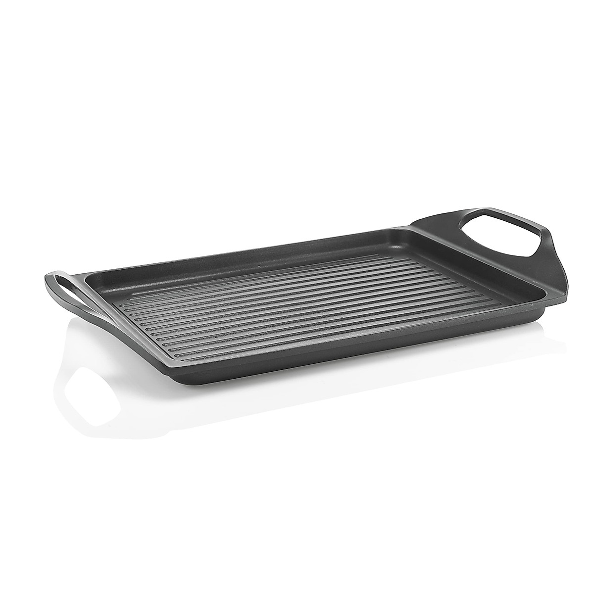 GUZZINI 09810010 COOK & SPACE Large Grill Pan, Induction Compatible, Black