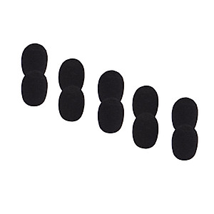 Sunmns 10 Pack Mini Small Size Lapel Headset Microphone Windscreen Foam Cover, Black