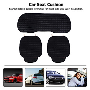 Garneck 3Pcs Car Seat Cushion Set Winter Seat Cover Car Seat Protector Breathable Car Seat Mat for Home Office Car