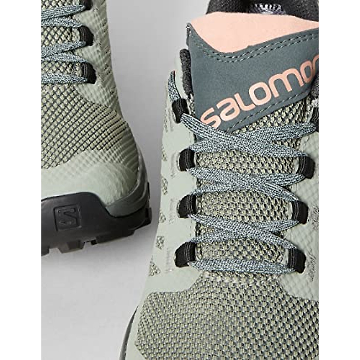 Salomon Outline Gore-TEX Hiking Shoes for Women, Shadow/Urban Chic/Coral Almond, 8