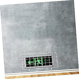 KONTONTY Iron Cover for Emergency Light Exit Sign Protective Cover Emergency Light Wire Guard White Emergency Light Wire Cover