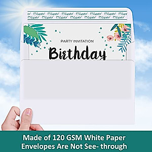 Eupako White Blank Cards with A7 Envelopes 100 Pack, 5x7" Heavyweight Folded Cardstock and 5.25x7.25" Envelopes Self Seal for Greeting Cards, Invitations, Wedding, Baby Shower, Birthday
