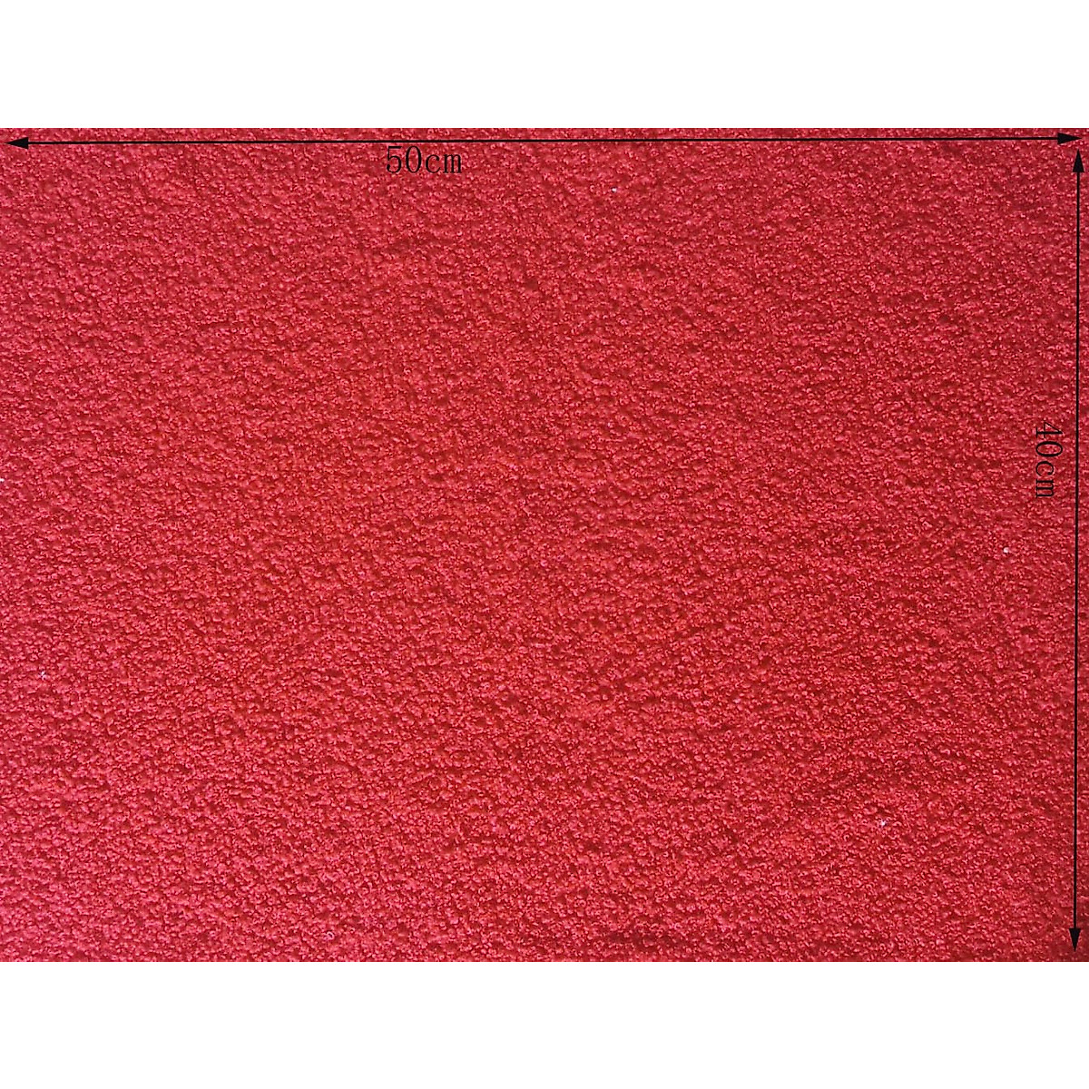 5pcs 19.7 x 15.8 Inches Red Solids DIY Fabric Teddy Short Plush Decorative Cloth Material Set Precut Bundle Patchwork Squares for Home Crafts Sewing Quilting