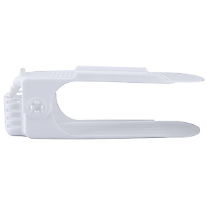 HOMOKUS Shoe Slots Organizer for Closet Organization, 20 Pack Adjustable Shoe Stacker Space Saver,Double Layer Shoe Rack Organizer Holder with 4 Different Height (White)