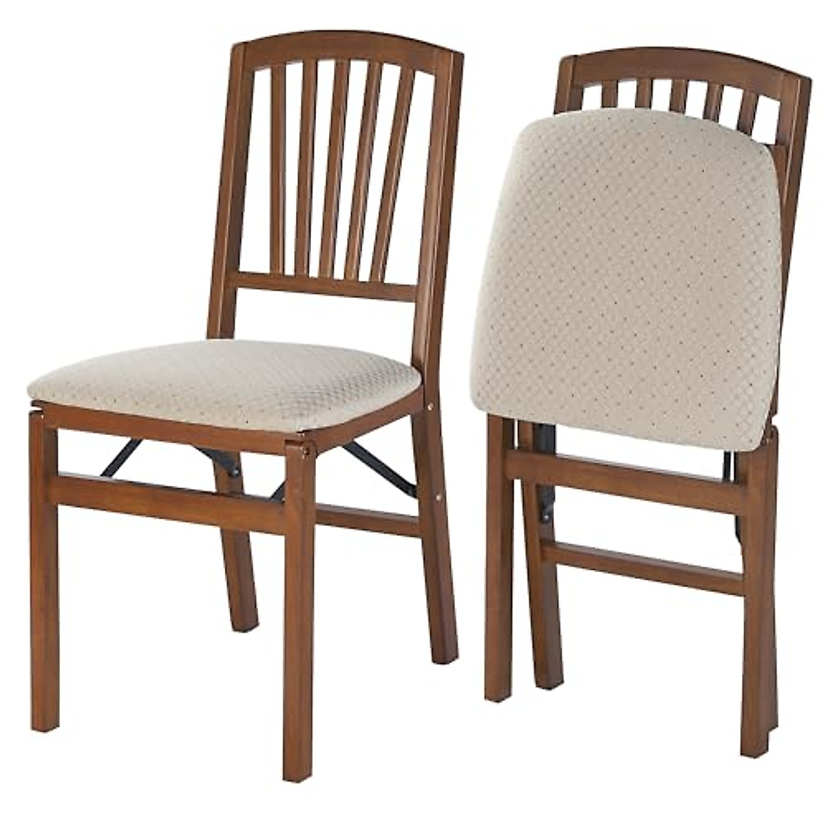 Stakmore Slat Back Folding Chair Finish, Set of 2, Fruitwood
