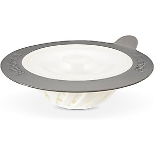 Full Circle Sinksational Sink Strainer with Stopper, White/Gray