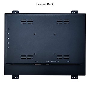 iChawk 15'' inch Display 1024x768 4:3 DVI VGA USB Power On Boot Metal Shell Embedded Open Frame Driver Free Ten-Point Capacitive Touch LCD Screen PC Monitor with Quick Easy Installation K150MT-DC