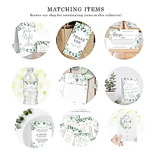 Your Main Event Prints Eucalyptus Advice and Wishes Cards for Bridal Showers, Weddings, and the Bride and Groom - Pack of 50 5"x7" Cards