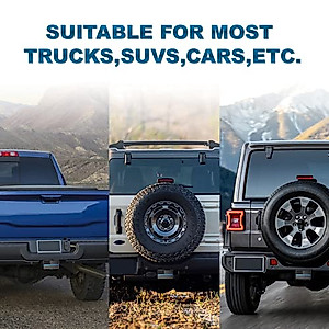 TOEASYTY Heavy American Flag Metal Trailer Hitch Cover for 2" inch Receivers,Tow Hitch Covers 2 Inch for Truck Accessories (with 5/8-Inch Pin Diameter Trailer Hitch Lock, Blue Line)